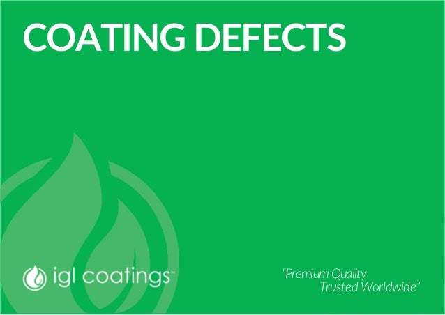 Coating defects - crawling and crater