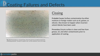 Coating failures and defects Faults of Damage | PDF