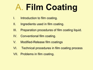Coating of pharmaceutical dosage forms | PPT
