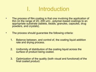 Coating of pharmaceutical dosage forms | PPT