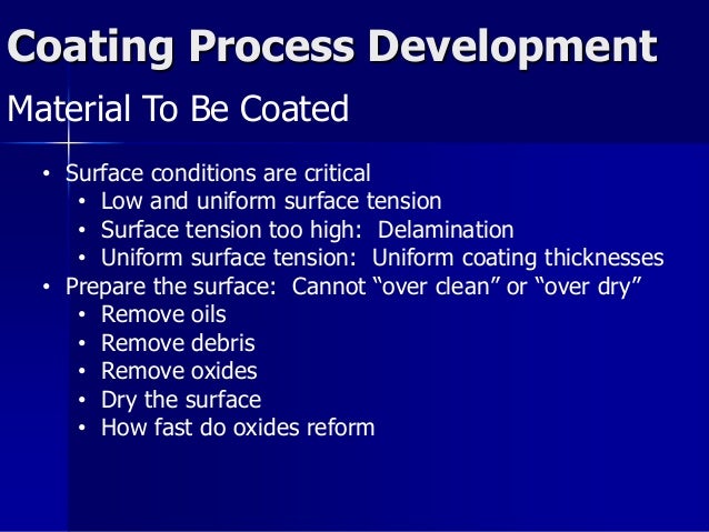 Coating processes