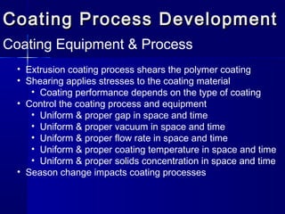 Coating Processes Development | PPT