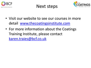 Coatings Training Institute | PPT