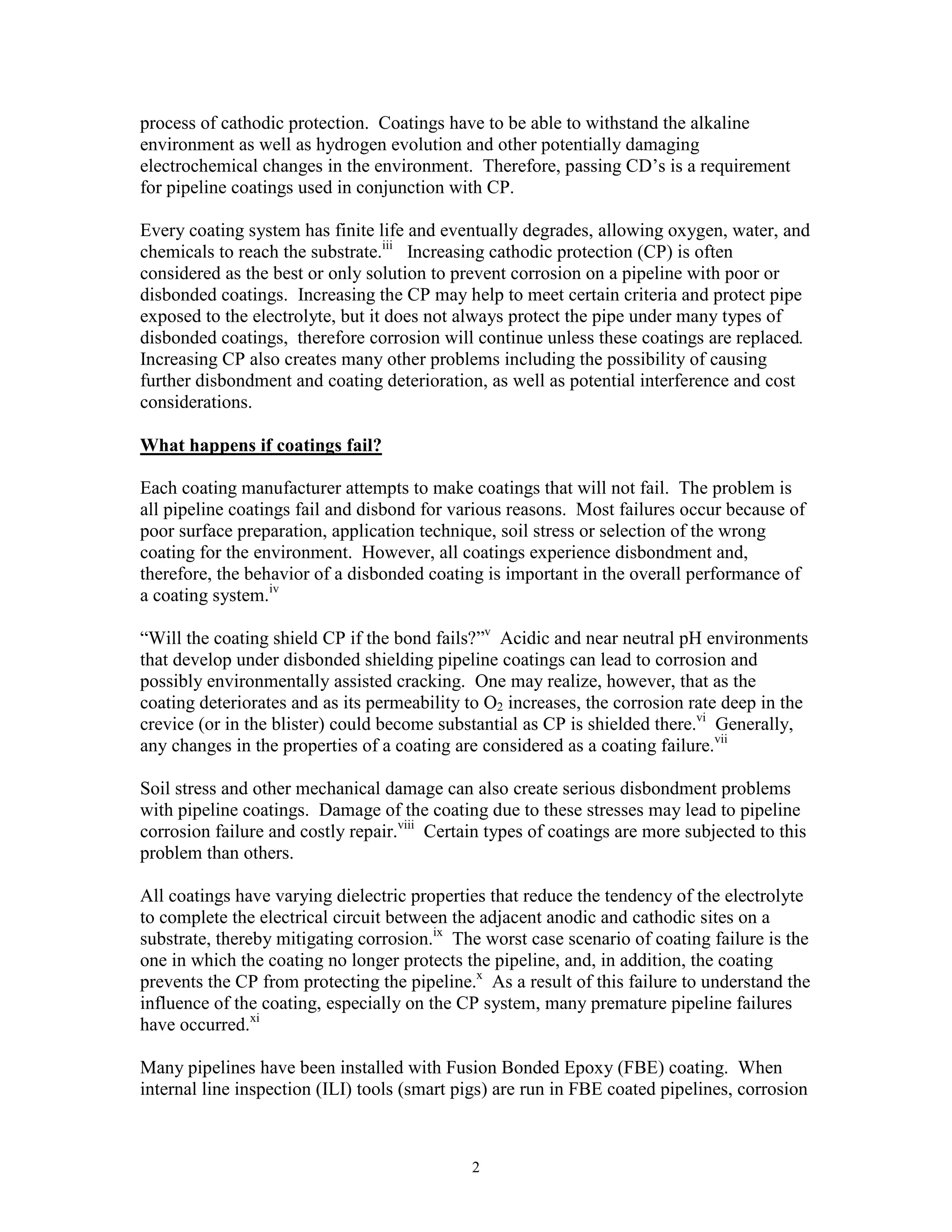 Coatings used in conjuction with cathodic protection –shielding vs non ...