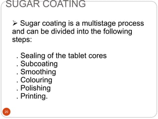 Coating technology in pharmaceuticals | PPTX