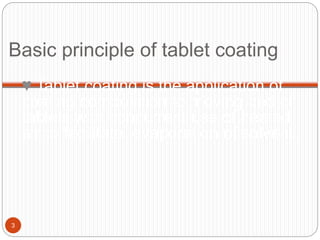 Coating technology in pharmaceuticals | PPTX
