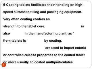 Coating technology in pharmaceuticals | PPTX