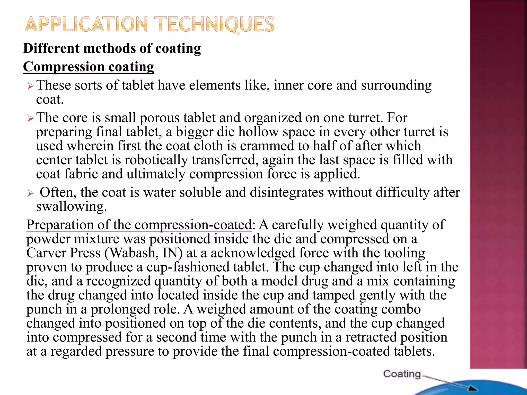 Coating technology m.pharmacy 1st year | PPTX