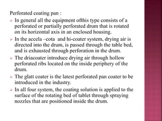 Coating technology m.pharmacy 1st year | PPTX