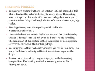 Coating technology m.pharmacy 1st year | PPTX