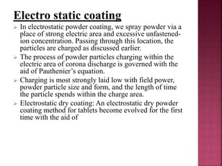 Coating technology m.pharmacy 1st year | PPTX