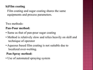 Coating technology m.pharmacy 1st year | PPTX