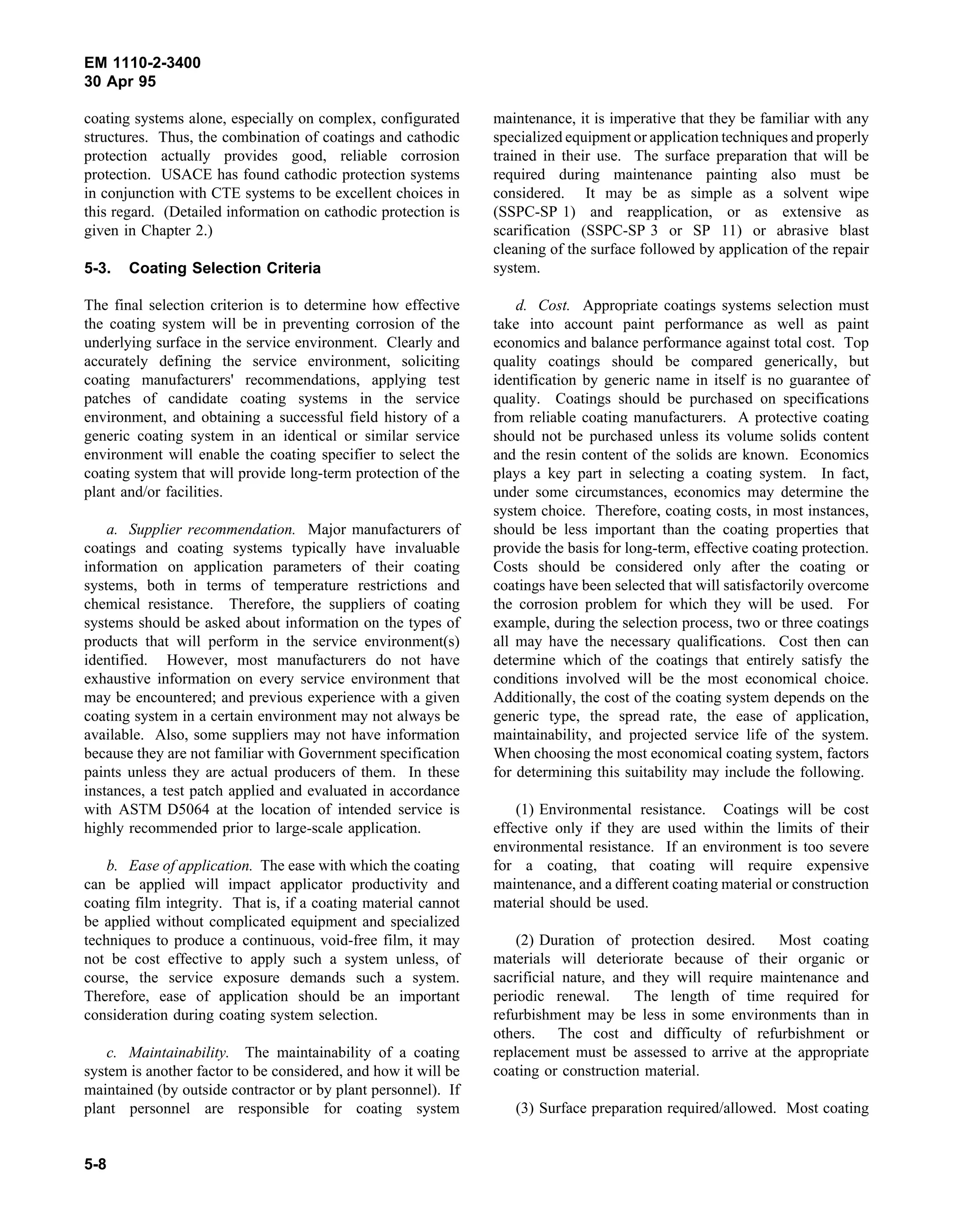 Coating types and selection | PDF