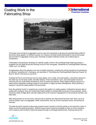 Coating work in the fabrication shop | PDF