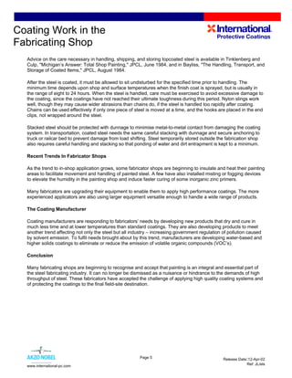 Coating work in the fabrication shop | PDF