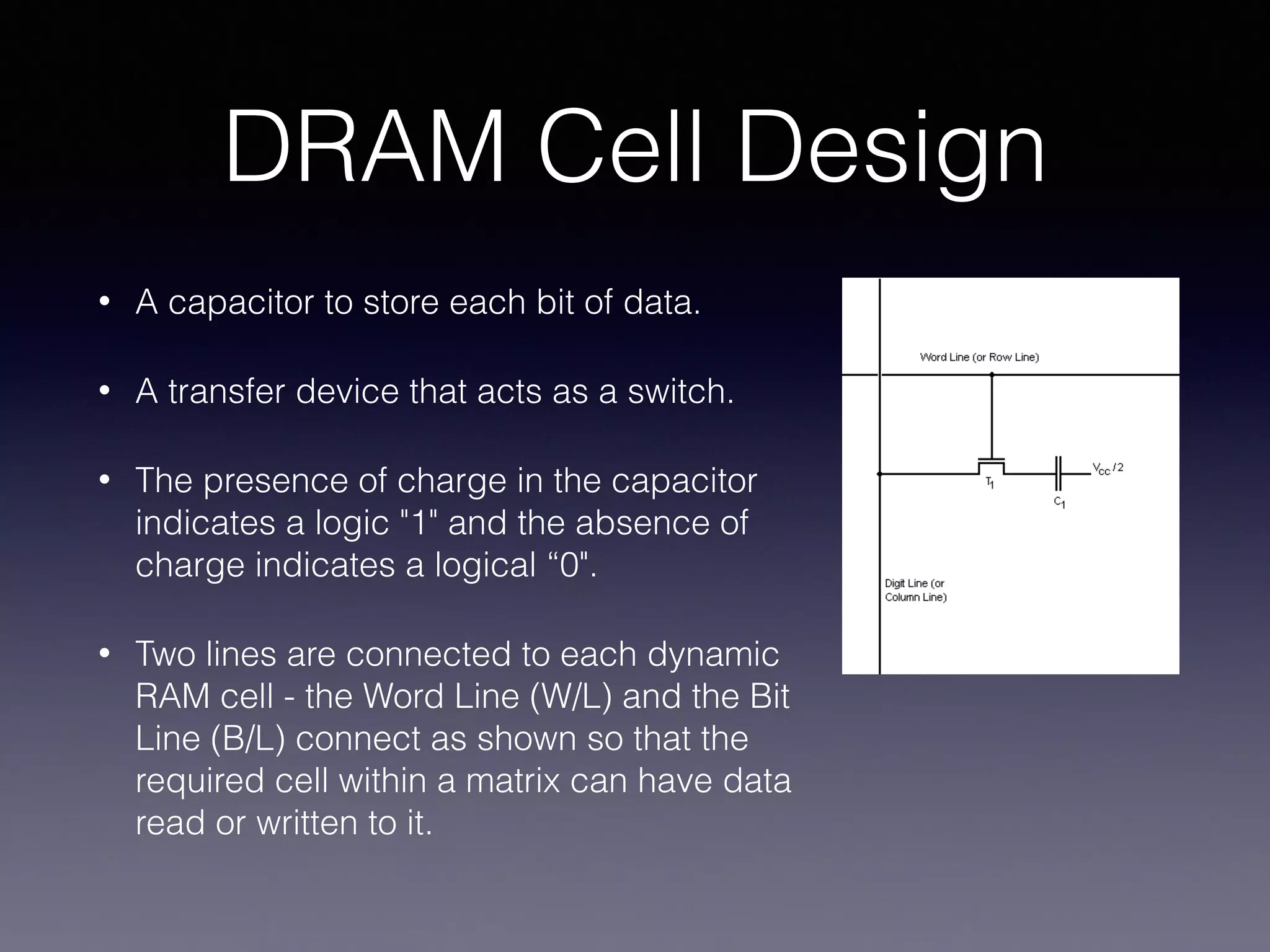 DRAM Cell - Working and Read and Write Operations | PDF