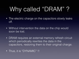 DRAM Cell - Working and Read and Write Operations | PDF