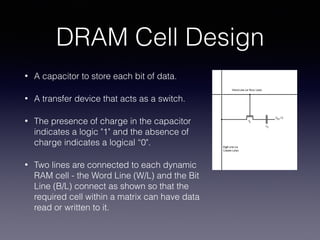 DRAM Cell - Working and Read and Write Operations | PDF
