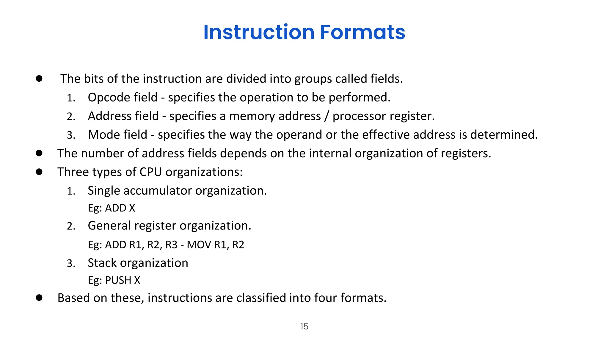 Computer organisation and architecture jntuh 2rd year 2nd unit # central processing unit and ...