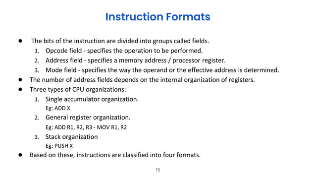 Computer Organisation And Architecture Jntuh 2rd Year 2nd Unit Central Processing Unit And
