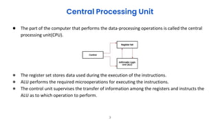 Computer organisation and architecture jntuh 2rd year 2nd unit # central processing unit and ...