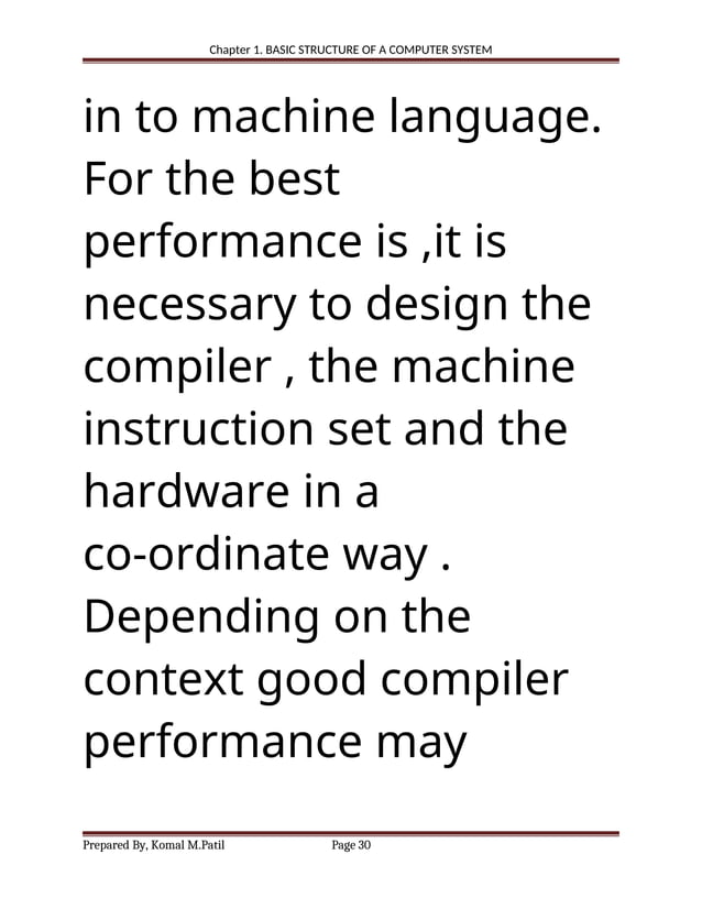 COA Unit 1_notes : Basic Structure of Computer System.docx
