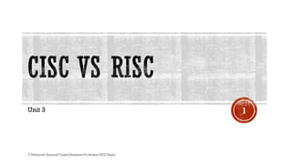 Coa unit 3 part 2 cisc vs risc | PDF