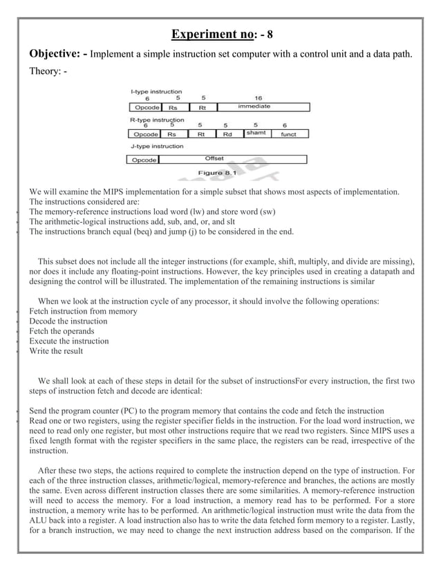 Computer Organization And Architecture lab manual | PDF | Programming ...