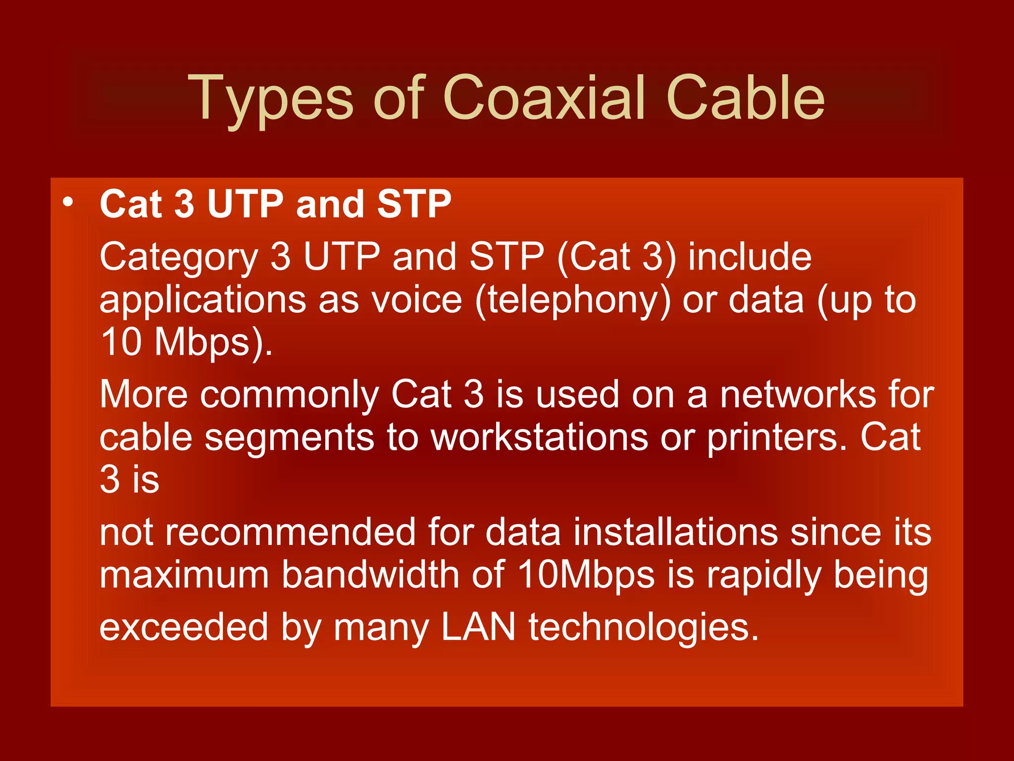 Coaxial cable and its types | PPT