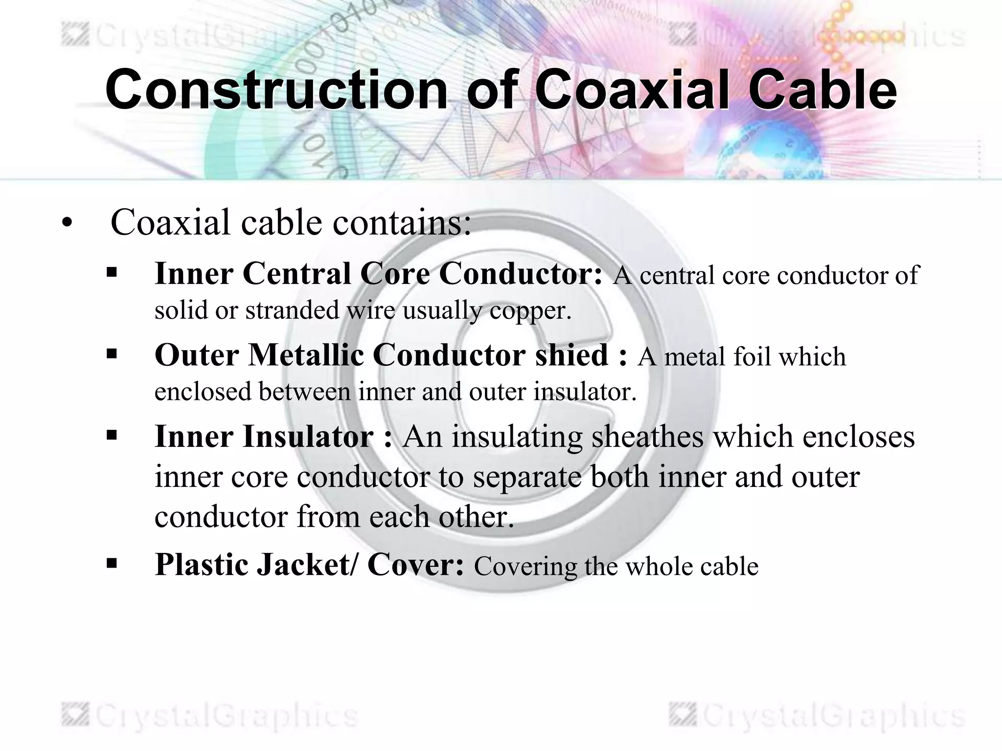 Coaxial cable by alina baber | PPTX