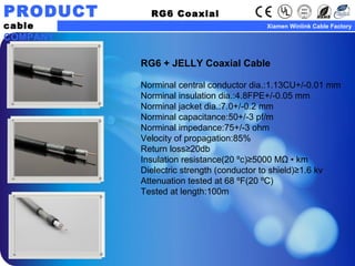 Xiamen Winlink Cable Factory Coaxial cable catalogue | PPT