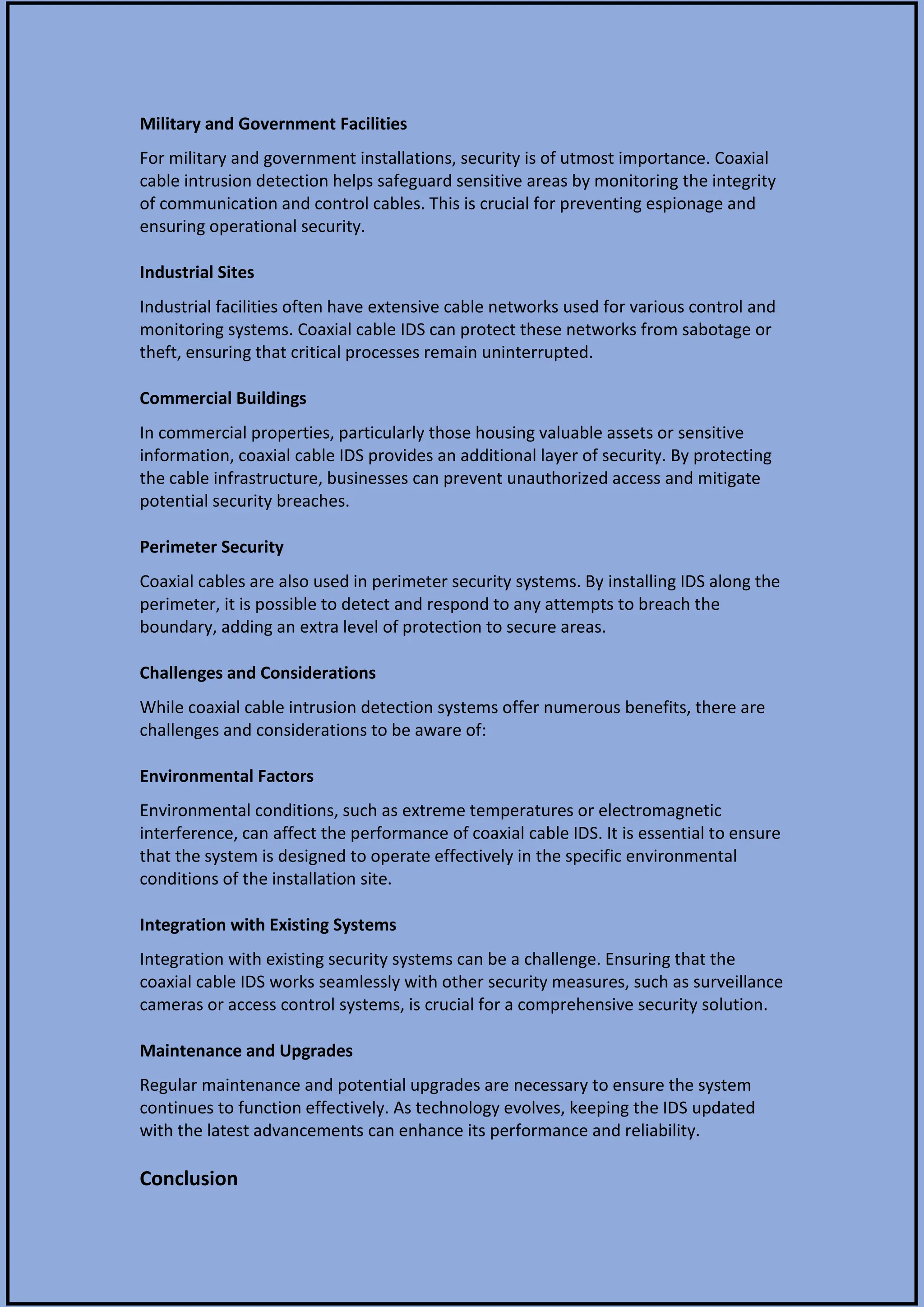 Coaxial Cable Intrusion Detection and Enhancing Security with Cutting ...
