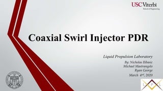 Coaxial Bi-Swirl Fuel Injector | PPTX