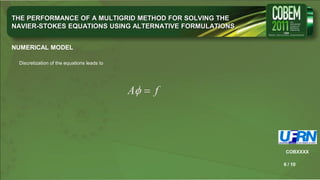 PERFORMANCE OF A MULTIGRID METHOD FOR NAVIER-STOKES | PPT