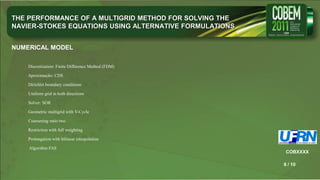 PERFORMANCE OF A MULTIGRID METHOD FOR NAVIER-STOKES | PPT