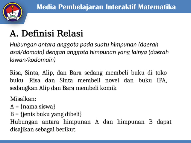 Relasi dan Fungsi Matematika Kelas VIII.pptx