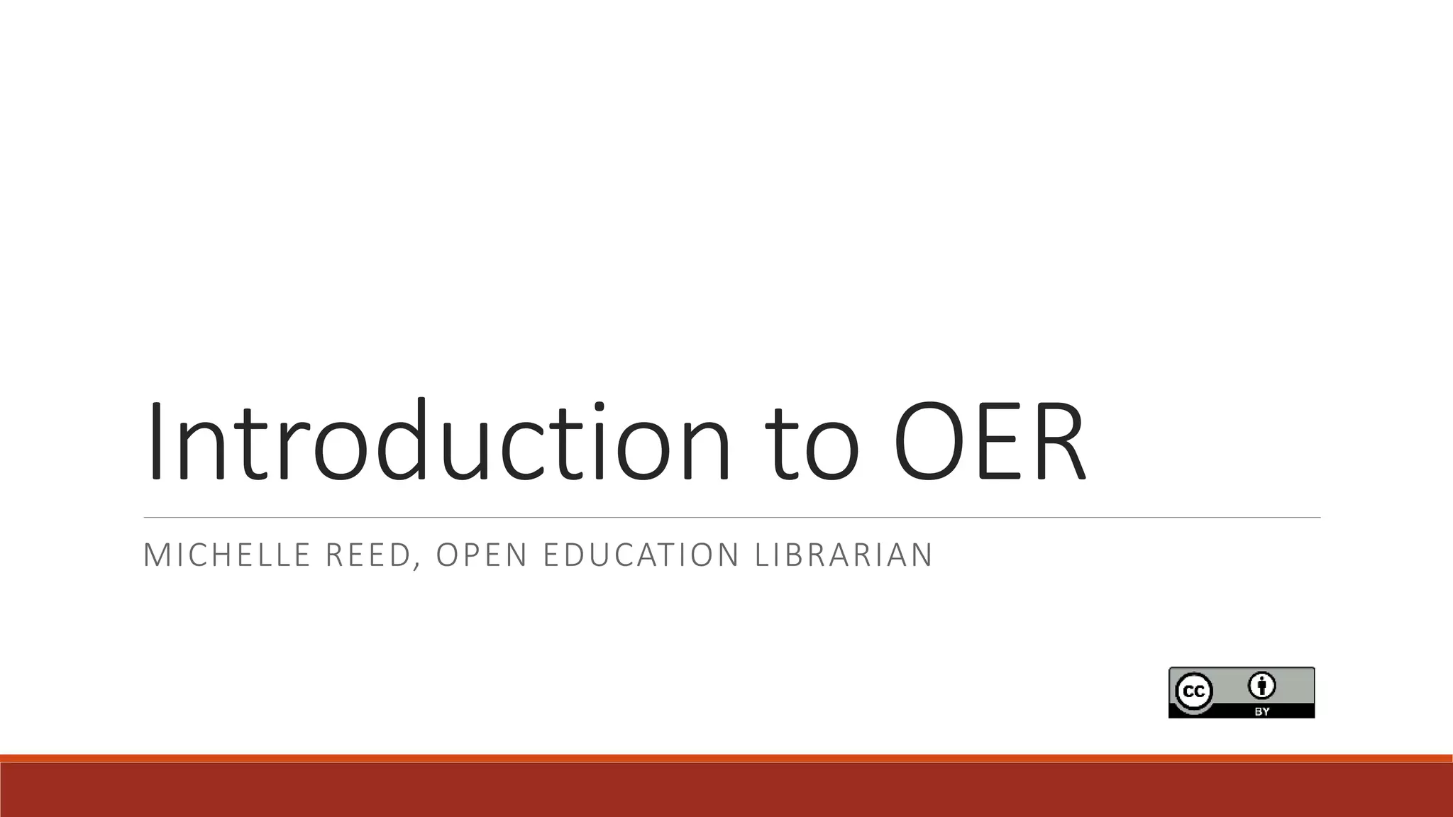 Introduction to OER for COBA 2019 | PPT