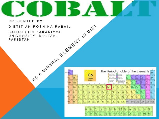 Cobalt in Diet | PPTX | Blood Disorders | Diseases and Conditions