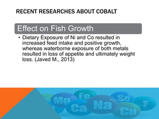 Cobalt in Diet | PPTX