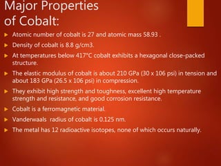 COBALT and ALLOYS by IAM,BZU multan PAKISTAN | PPTX