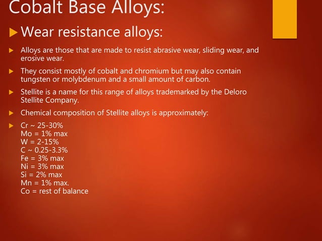 COBALT and ALLOYS by IAM,BZU multan PAKISTAN | PPT