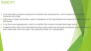 Cobalt(co) bch 628 (advanced nutritional biochemistry) | PDF