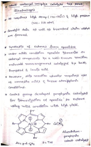 Cobalt complex use in insertion of CO | PDF