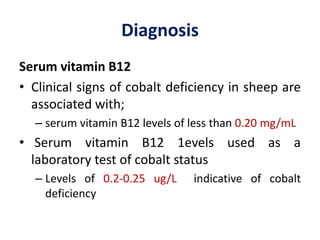 Cobalt deficiency in Animals | PPTX