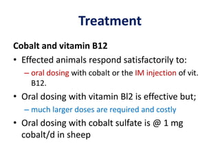 Cobalt deficiency in Animals | PPTX