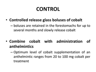 Cobalt deficiency in Animals | PPTX