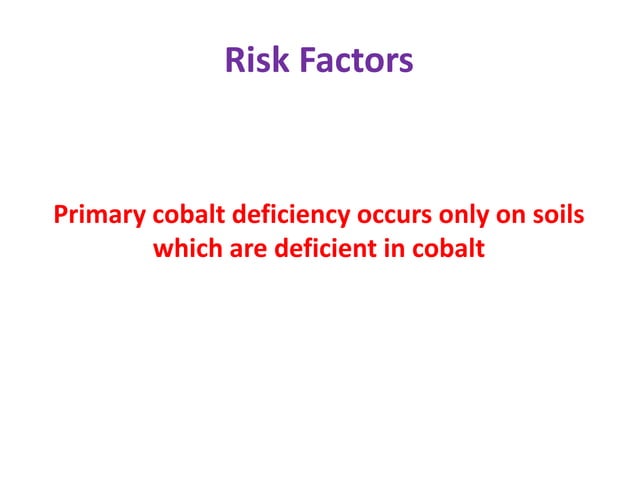 Cobalt deficiency in Animals | PPT