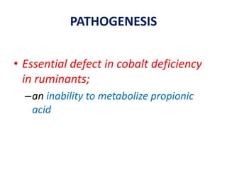 Cobalt deficiency in Animals | PPTX