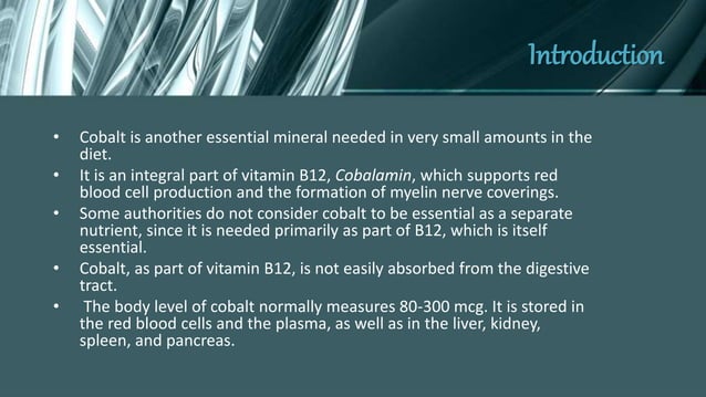 Cobalt Minerals Ppt | PPTX