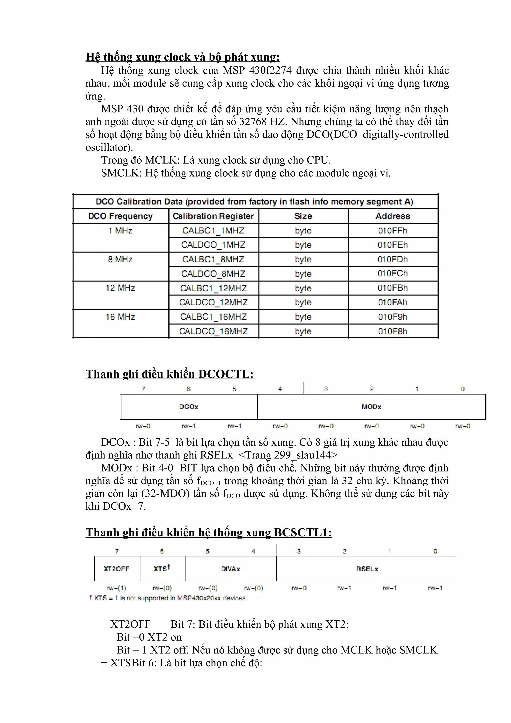 Co ban ve msp430 | DOC